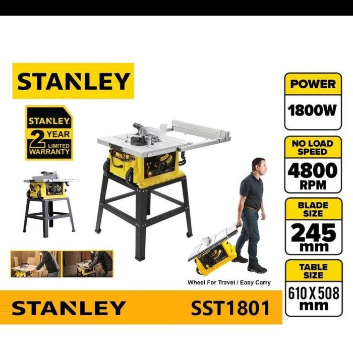 Jual STANLEY SST 1801 Mesin Potong Kayu Meja Table Saw 10" SST1801 ...