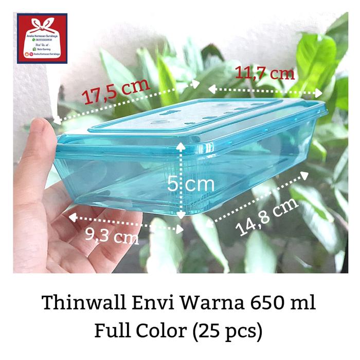 Jual Thinwall Envi Full Color / Kotak Makan Envi Full Warna. Isi 25pcs ...