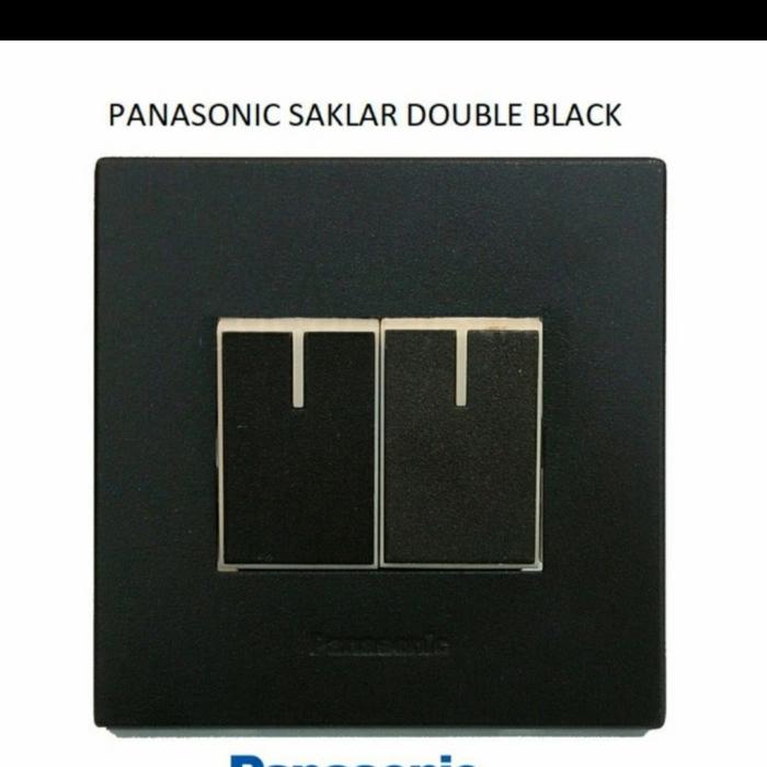 Promo saklar sakelar seri ganda 2G 2 gang black hitam minimalis ...