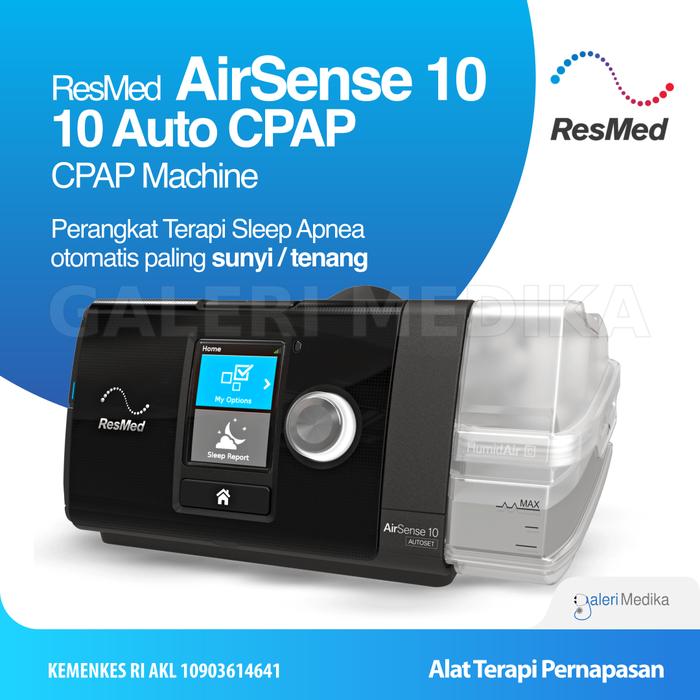 Jual ResMed AirSense 10 Auto CPAP Untuk Sleep Apnea - Tanpa Pack Kayu ...