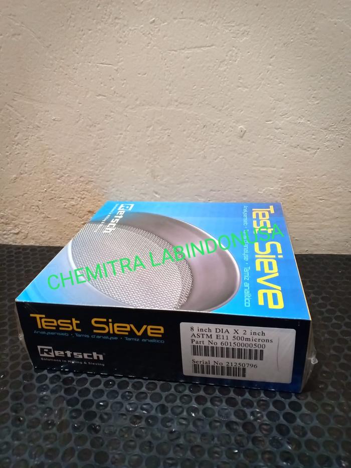Jual RETSCH Test Sieve Mesh 35 Size 500 micron Ayakan Dia 8x2 inch ...