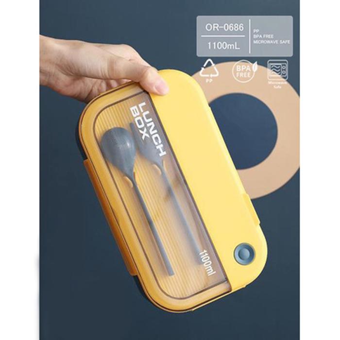 Jual Yakada Lunch Box Bento Jerami Gandum Kotak Bekal 2 Sekat 1100ml ...