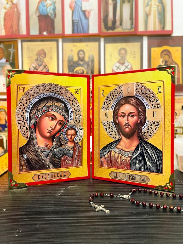 Jual [DIPTYCH] Tuhan Yesus & Theotokos Bunda Maria - Ikon Orthodox ...