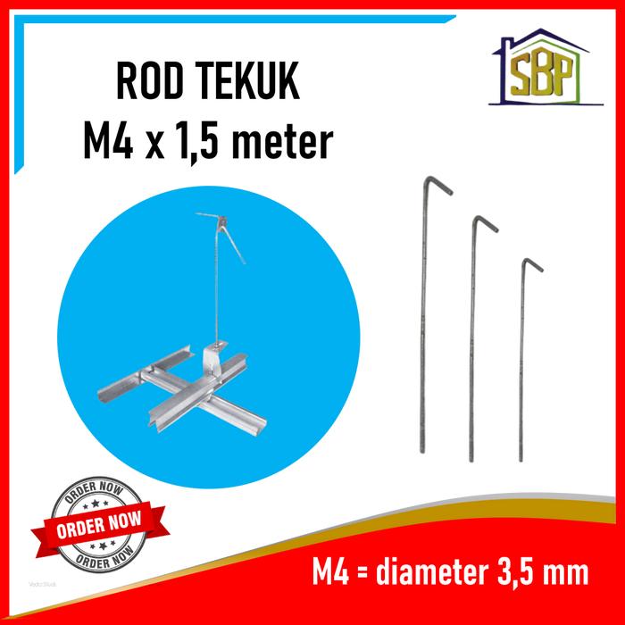 Jual Suspension rod rot tekuk M4 Panjang 1,5 Meter Gantungan Rangka ...