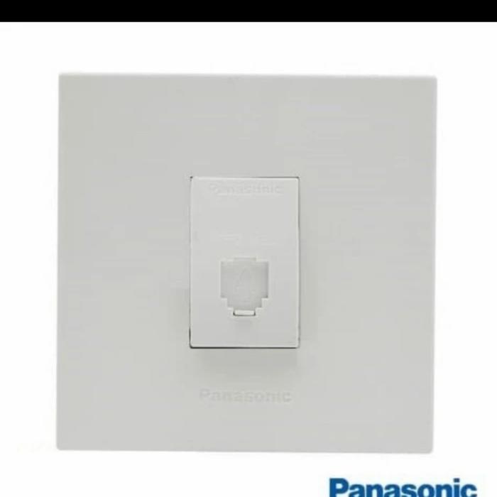 Promo soket telp telepon panasonic white style putih panasonic - WIDE ...