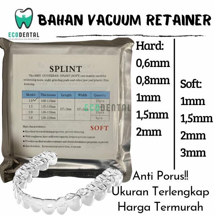 Jual Dental Bahan Plastik Retainer Vacum Thermofoaming Splint Sheet ...