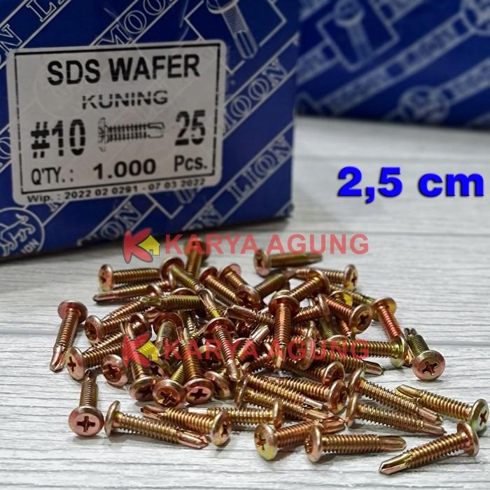 Jual Skrup Drilling Roofing #10 x 25 2,5cm 100 bj / Sekrup SDS Wafer ...