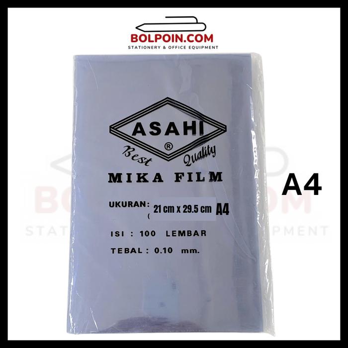 Jual Mika Cover Asahi A4 / Plastik Jilid Bening A4 / Cover Mika - 100 ...