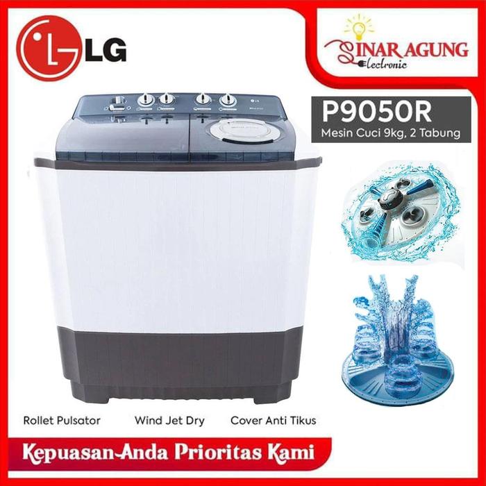 Promo LG MESIN CUCI 2 TABUNG P9050R P 9050R [9KG] GARANSI RESMI - 9050R ...