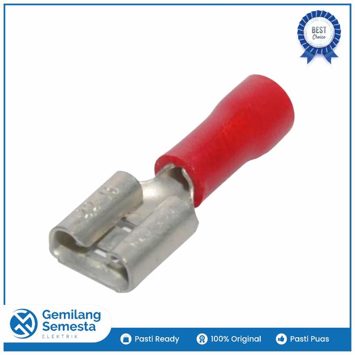 Jual Kabel Skun Female FDD 1.25 - 250 Skun gepeng 1.5mm Merah - Kab ...