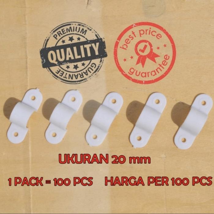 Jual KLEM PIPA PVC CONDUIT KONDUIT LISTRIK PUTIH / HITAM 20MM TERMURAH ...