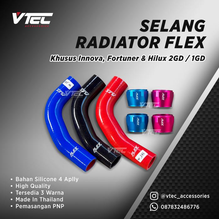 Jual Radiator Hose Flex Innova Reborn, Fortuner Vrz, Hilux Revo - Biru ...