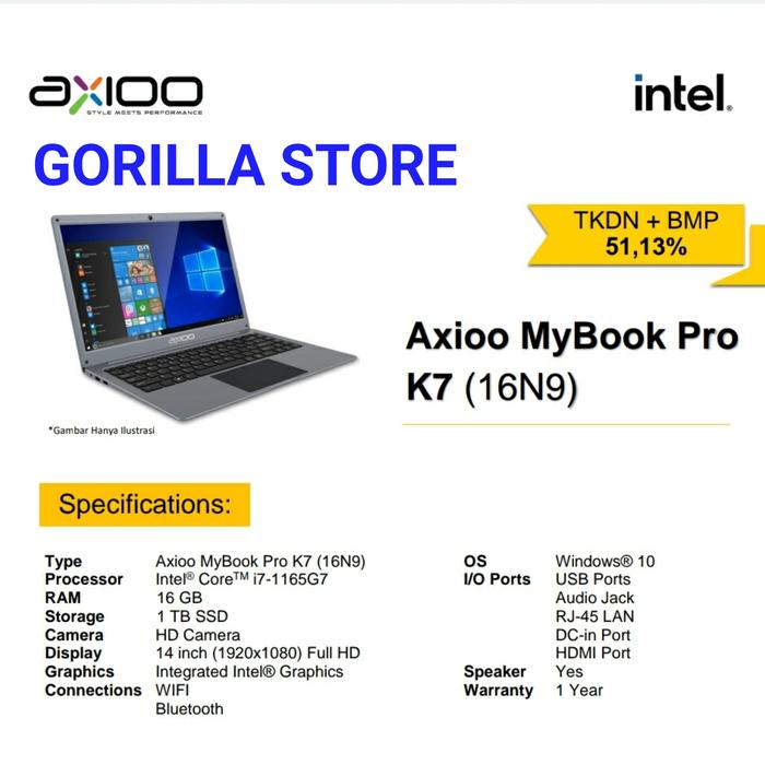 Jual AXIOO MYBOOK PRO K7 (16N9) - Jakarta Pusat - GORILLA STORE ID ...