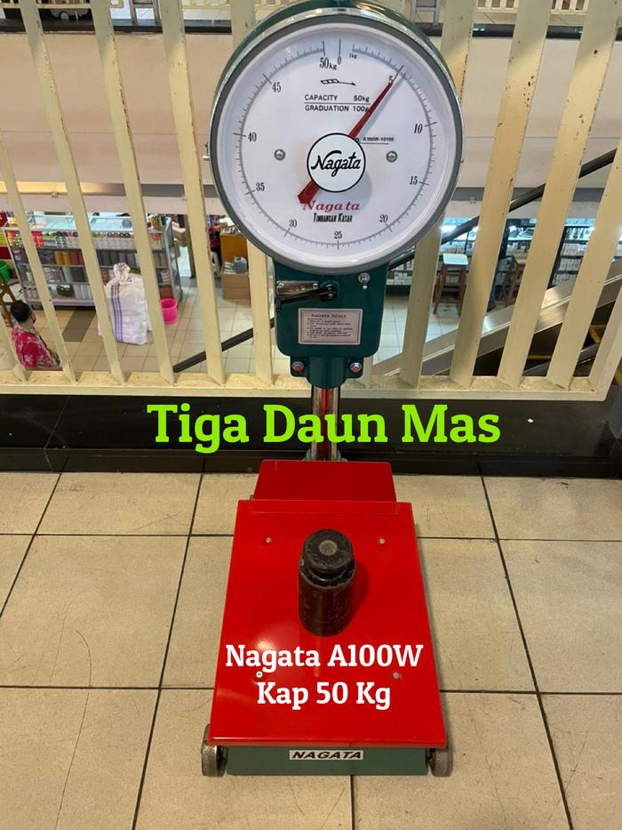 Jual Timbangan Lantai Jarum Nagata A100W Kapasitas 50 Kg Timbangan ...