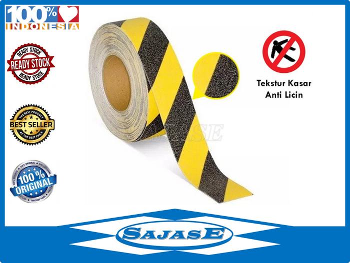 Jual Anti Slip Tape / Lakban Anti Licin 5 cm x 5 Meter - Hitam Kuning - Kota Bekasi - SAJASE ...