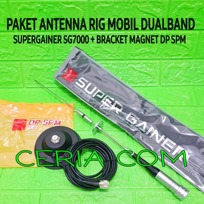 Jual PAKET ANTENA RADIO RIG MOBIL SG7000 BRACKET MAGNET DP SPM DUALBAND ...