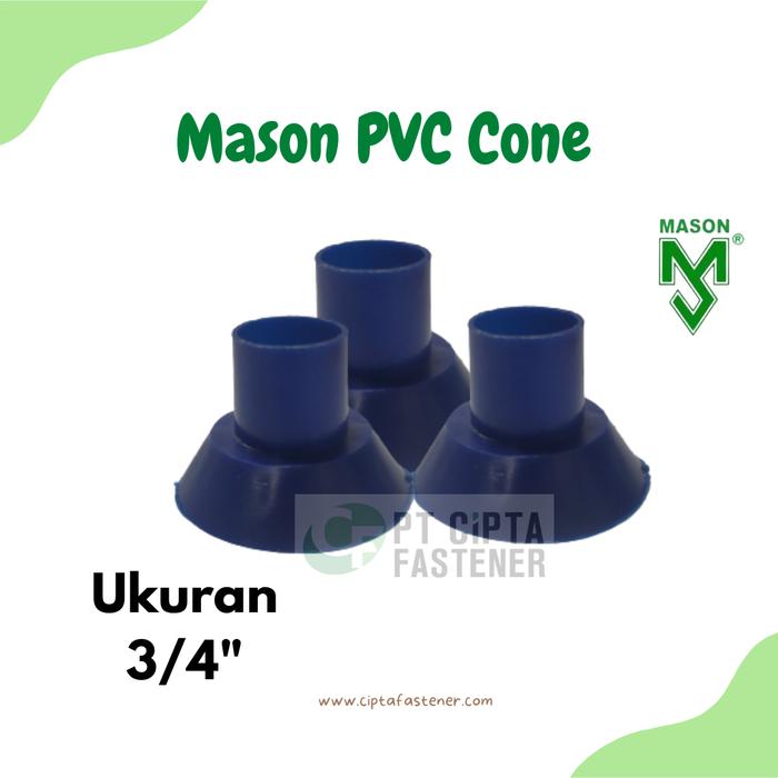 Jual Mason PVC Cone 3/4" Bekisting Biru Aksesoris Perkuatan Tie Rod ...