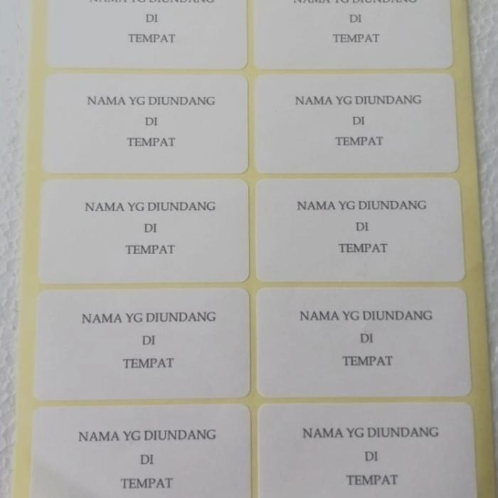 Jual cetak print label undangan 103 print tambahan undangan cetak ...