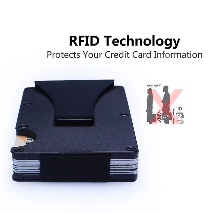 Jual Dompet Kartu Anti Rfid Dengan Klip Uang - Black Di Seller Velvet ...