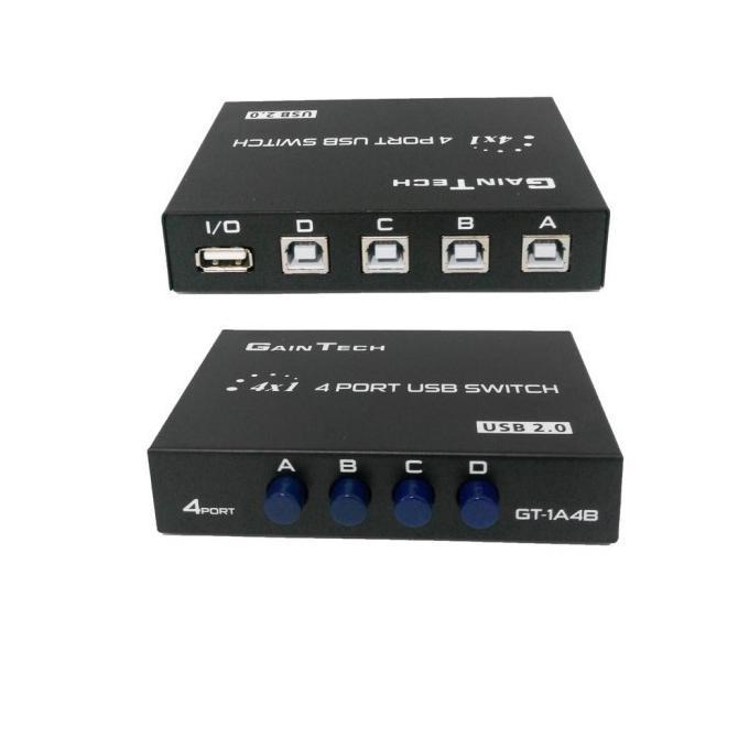 Jual Usb 2.0 data switch printer manual gaintech 4 port sharing 4x1 Gt-1a4b - Jakarta Utara ...