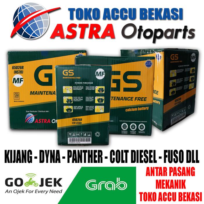 Jual Gs Astra MF NS70 Aki Mobil Kijang Panther Colt diesel Fuso Dyna 65 ...