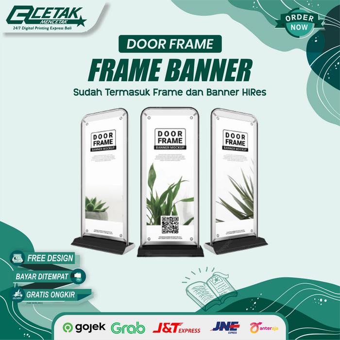 Jual Door Frame Banner Display Stand Banner Tiang Promosi Custom 1 Set ...