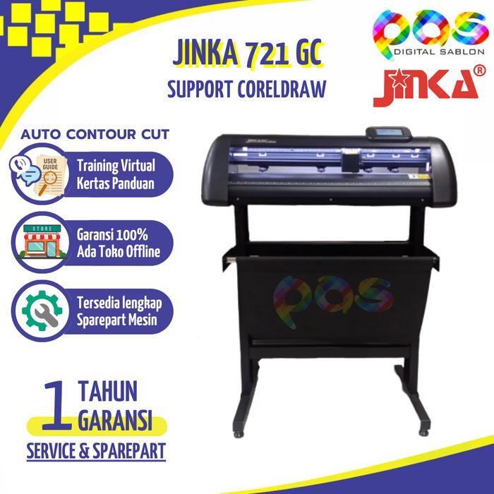 Jual Mesin Cutting Sticker JINKA GC 721 Auto Contour Dari Corel Draw ...