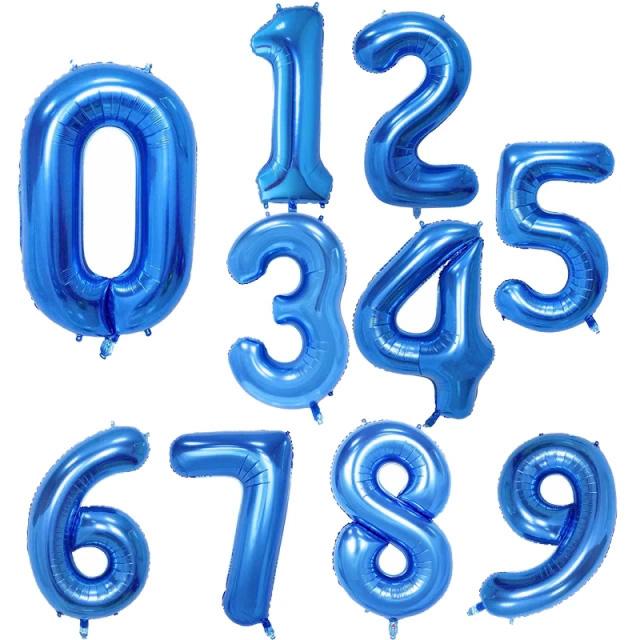 Jual Balon Angka Foil Jumbo Warna Ukuran 80cm Balon Ulang Tahun - Biru ...