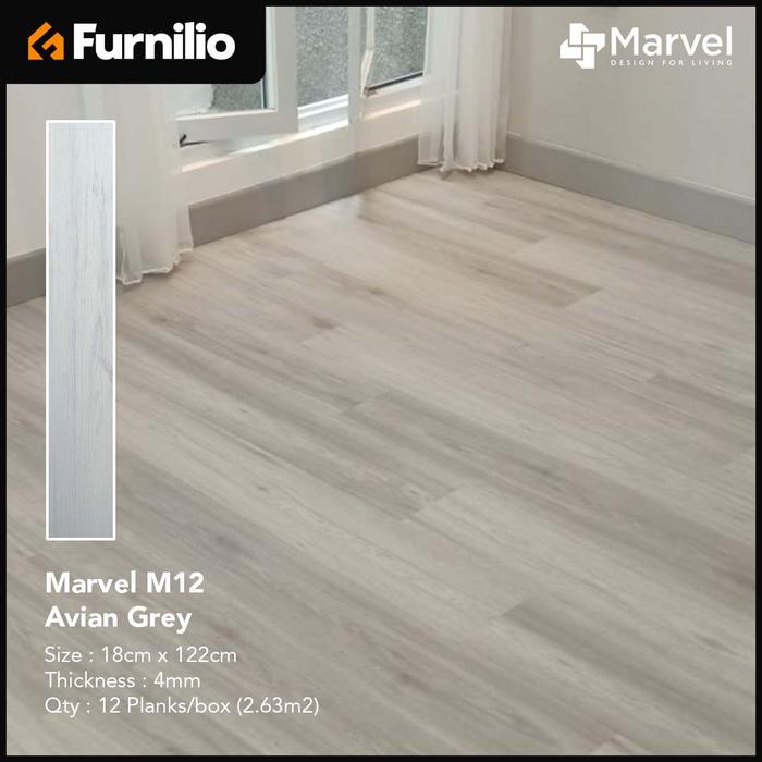 Jual lantai vinyl SPC marvel 4mm - Marvel-M12 - Jakarta Timur ...