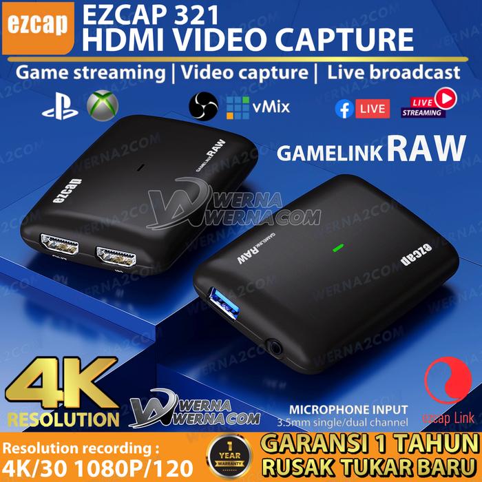 Jual EZCAP321 Video Capture HDMI 4K Gamelink Raw Streaming - Jakarta ...