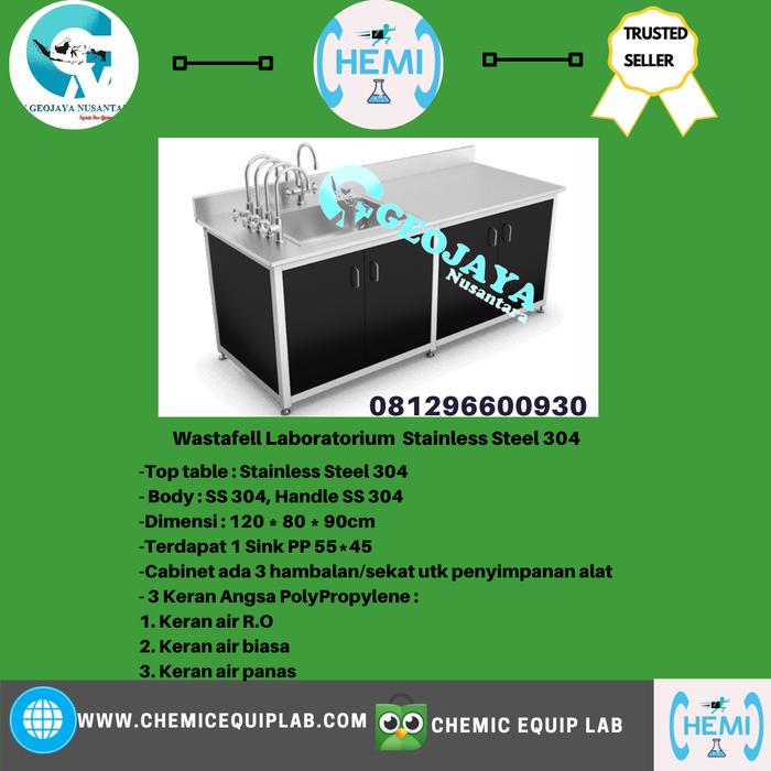 Jual Wastafel Laboratorium Wastafel Lab SS 304 TOP TABLE SS 304 - Kab ...