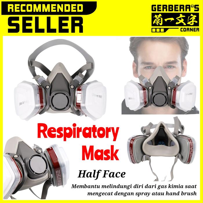 Promo Half Face Respiratory Mask Painting Mask Masker Cat Gas Kimia ...