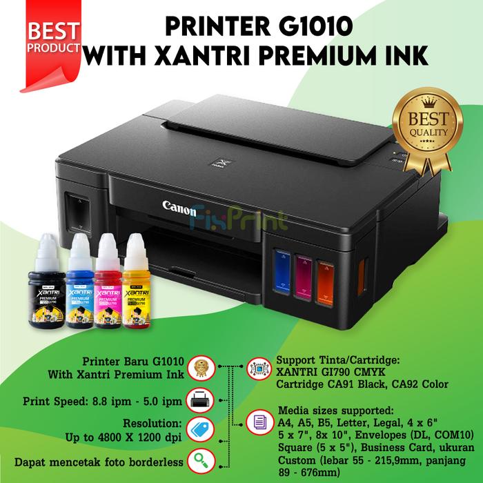 Jual Printer Canon Pixma G1010 Ink Tank Infus Inkjet Garansi Resmi ...