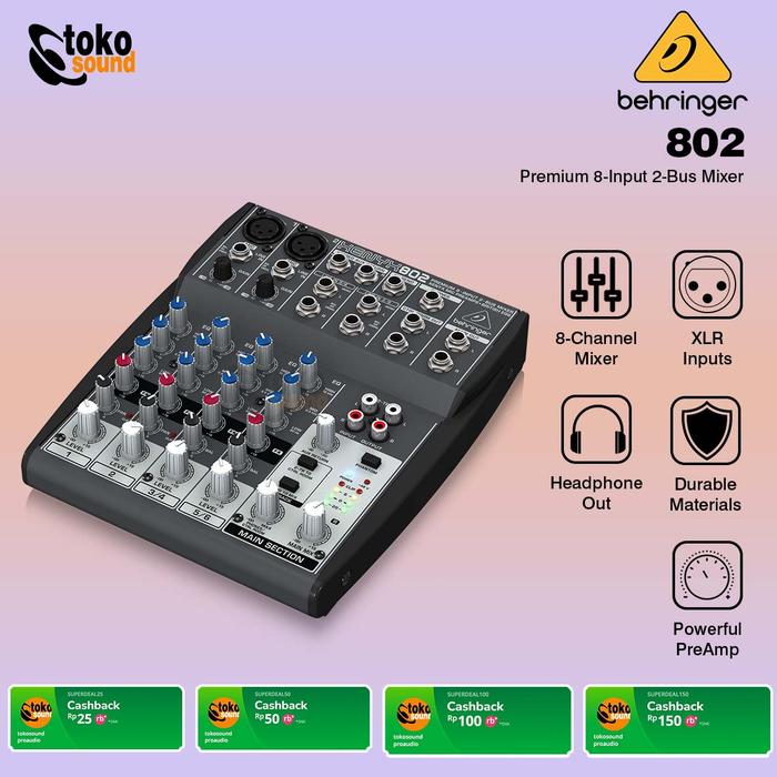 Jual Behringer Xenyx 802 Mixer Analog 8 Input - Jakarta Barat ...