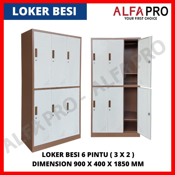 Jual Loker besi Locker Besi 6 Pintu ( 3x2 ) - Lemari Locker Besi Murah ...