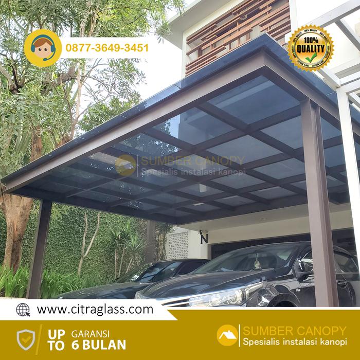 Jual Kanopi / Canopy kaca tempered carport elegan minimalis - Jakarta ...