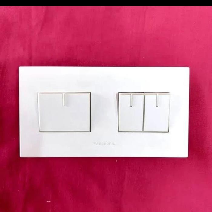 Promo panasonic hitam saklar 3g 3 gang tripel minimanlis triple switch ...