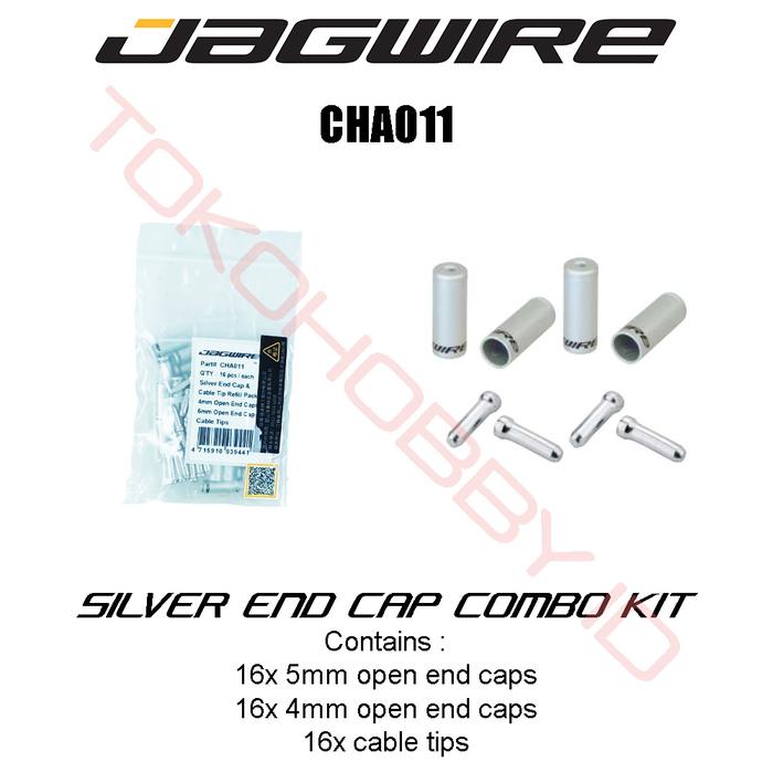 Jual JAGWIRE CHA011 End Cap Combo Kit Shift Brake Rem Set Pack Silver ...