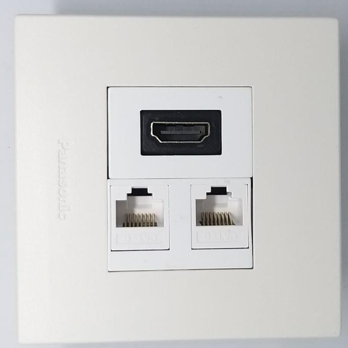 Jual Stop kontak faceplate outlet HDMI 2 LAN RJ45 frame panasonic ...