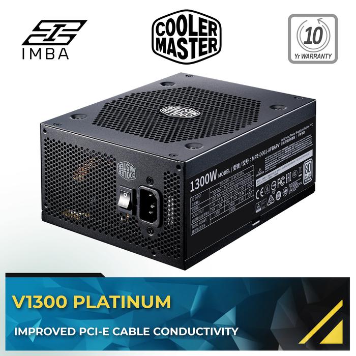 Promo Cooler Master V1300 1300W 80+ Platinum Fully Modular [ATX, PSU ...