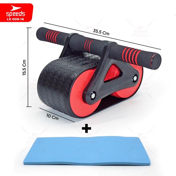 Promo SPEEDS Ab Roller Double Wheel Ab Wheel Alat Latihan Otot Perut ...