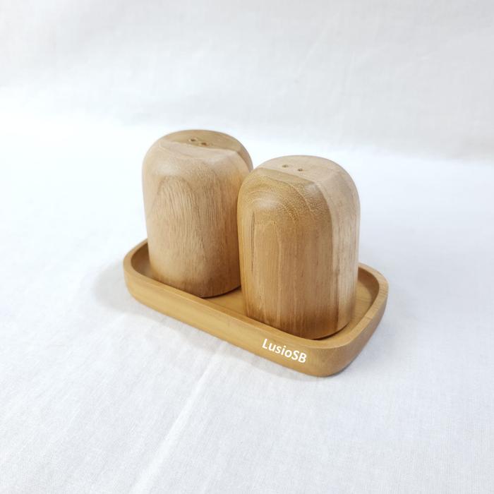 Jual Tempat Garam Merica Kayu LusioSB Tempat Bumbu Seasoning Set ...