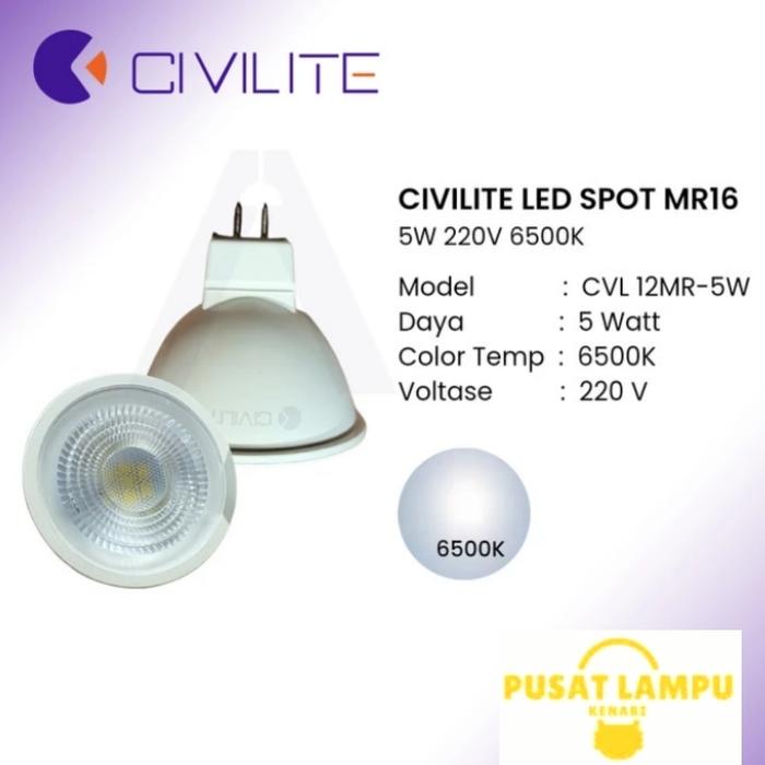 Jual LED CIVILITE- MR16 5 Watt 220v - 4000k - Jakarta Pusat - Pusat ...