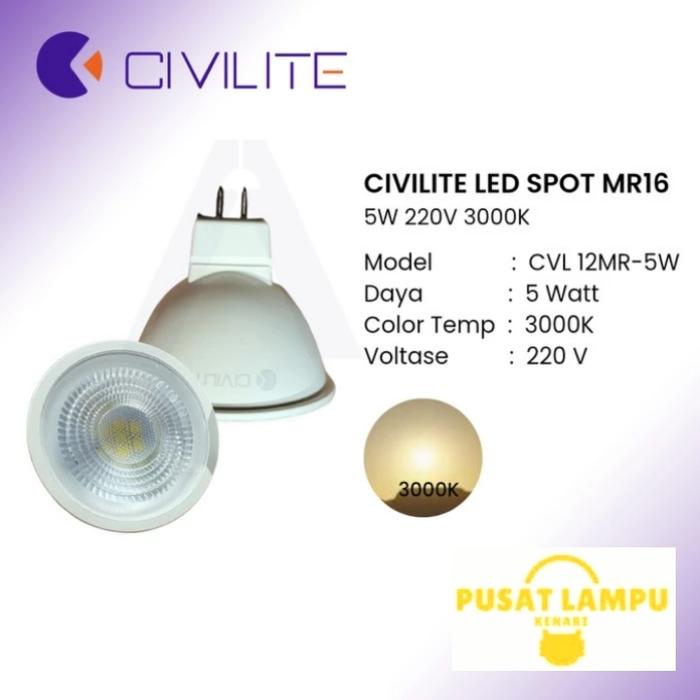 Jual LED CIVILITE- MR16 5 Watt 220v - 4000k - Jakarta Pusat - Pusat ...