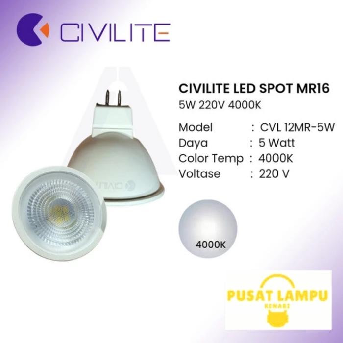 Jual LED CIVILITE- MR16 5 Watt 220v - 4000k - Jakarta Pusat - Pusat ...