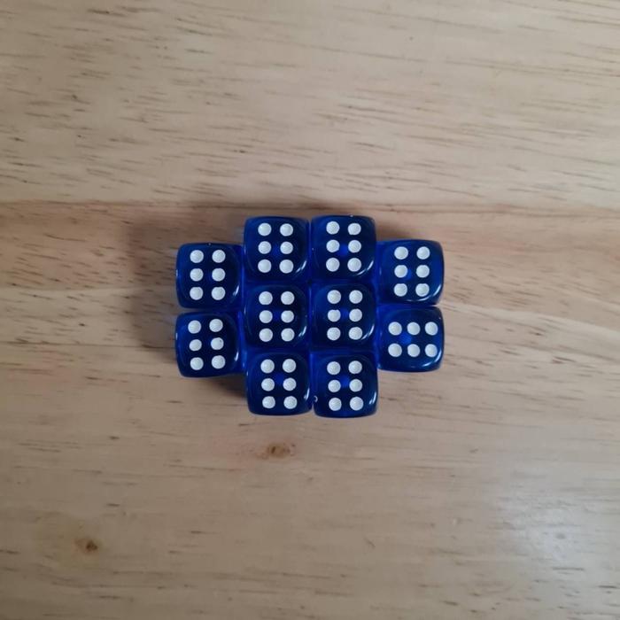 Jual (1 biji) Dadu 6 Sisi Bening 14mm (standard Pokemon & Board Game ...