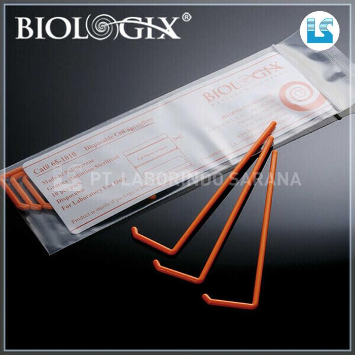Jual L-shaped Spreader Polystyrene Sterile 10 Piece Orange Biologix ...