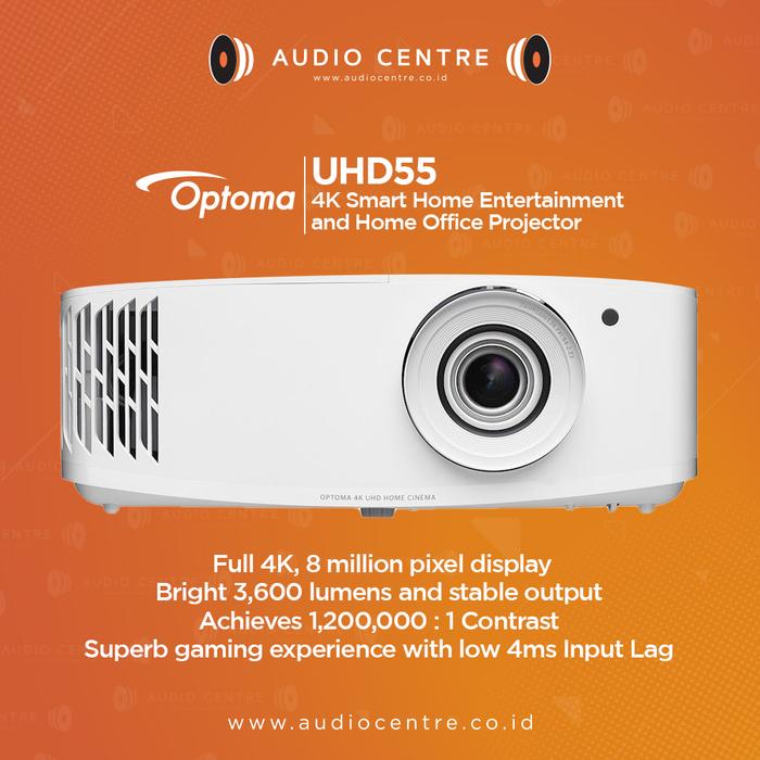 Promo Optoma UHD55 UHD 55 4K UHD HDR Projector Home Theater & Gaming ...