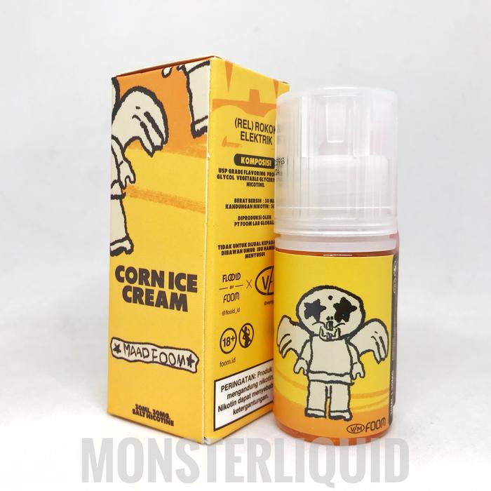 Jual [ SALT NIC ] MAAD FOOM CORN ICE CREAM BY FOOM X MAADTWINS 30ML ...