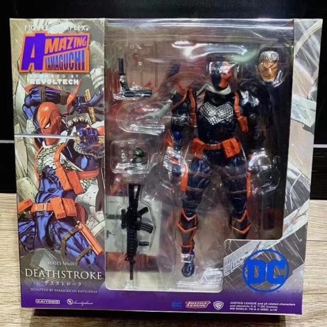 Jual Action Figure Kaiyodo Revoltech Amazing Yamaguchi Deathstroke Dc ...